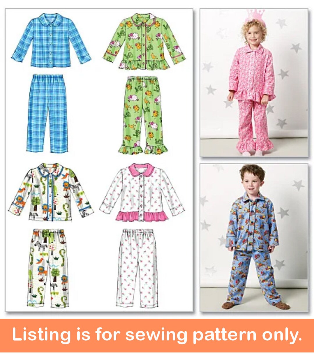 PAJAMAS SEWING PATTERN Make Boys Girls Clothes Kids - Etsy