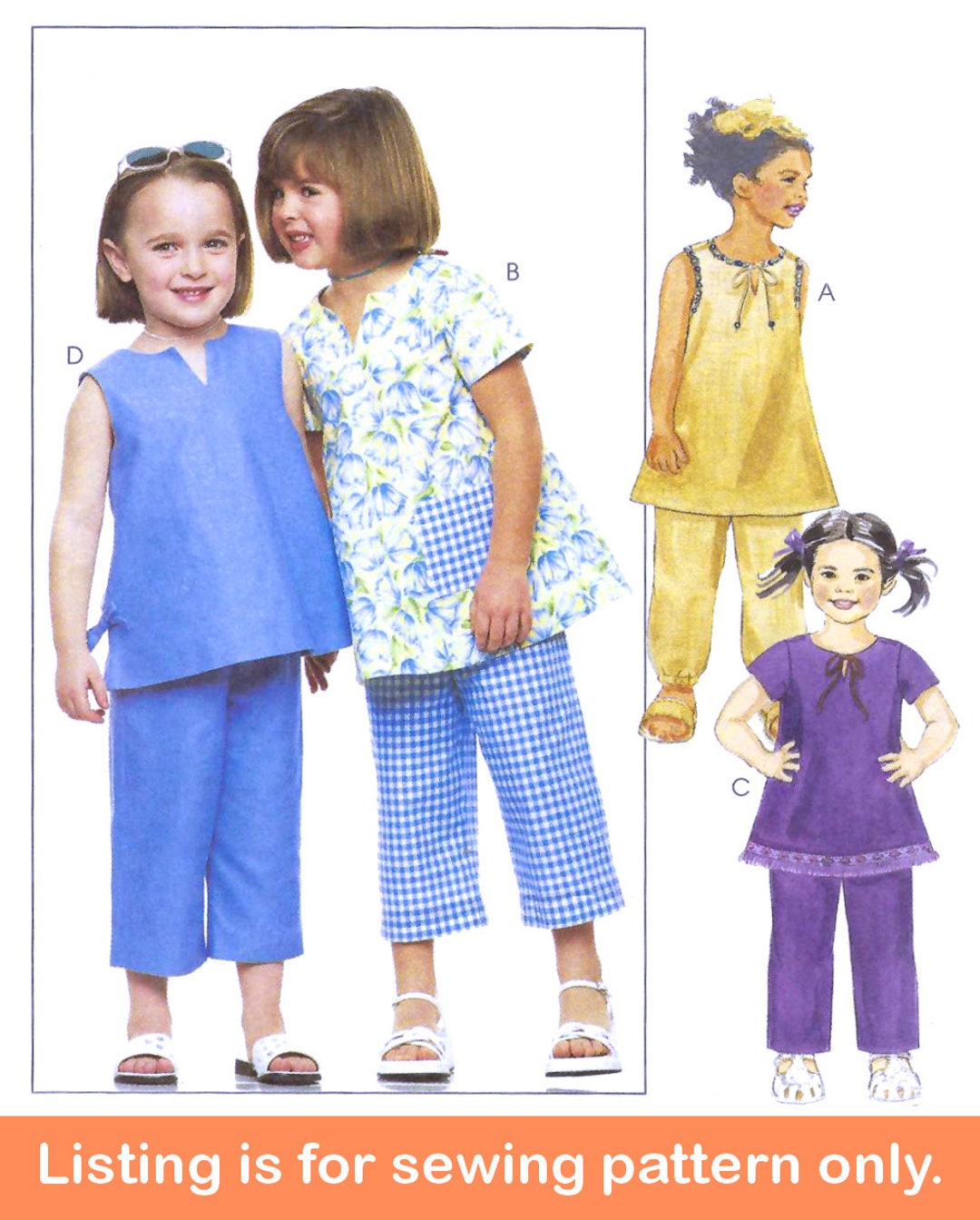 GIRLS SEWING PATTERN | Sew Summer Clothes Clothing | Shirt Tank Top ...