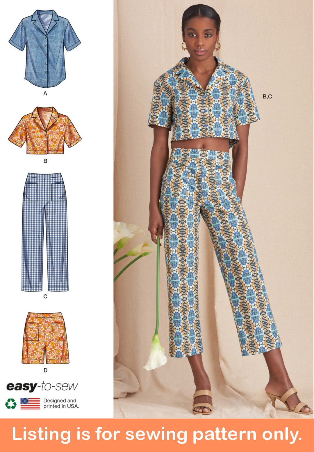 WOMENS SEWING PATTERN | Sew Woman Misses Clothes Clothing | Button-down ...