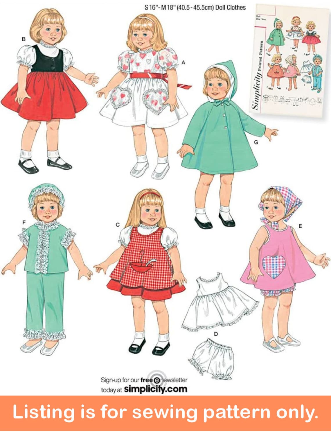 DOLL CLOTHES Sewing PATTERN |make Clothing Clothes for 16