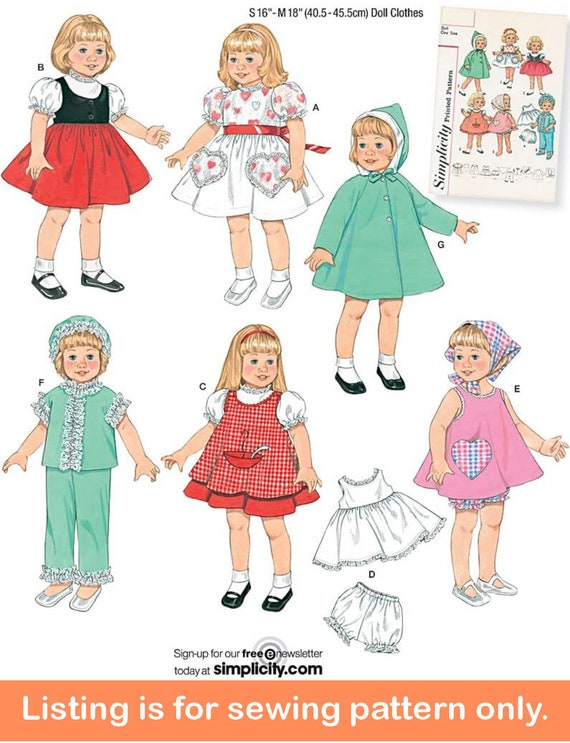 DOLL CLOTHES Sewing PATTERN make Clothing Clothes for | Etsy