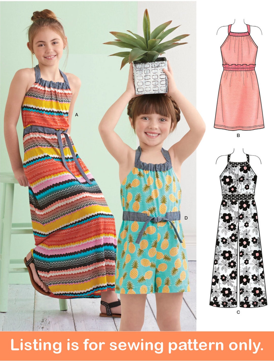 BOHO SEWING PATTERN | Make Girls Clothes | Kids Clothing Summer Halter ...