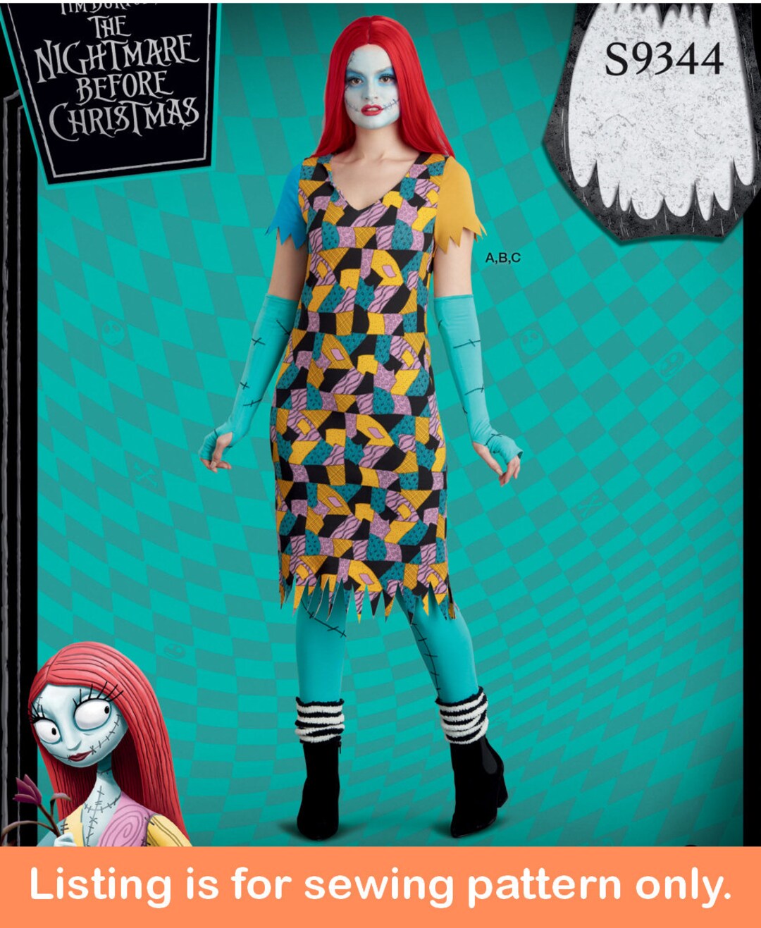 SALLY SEWING PATTERN | Sew Women Costume Halloween Carnival Outfit ...