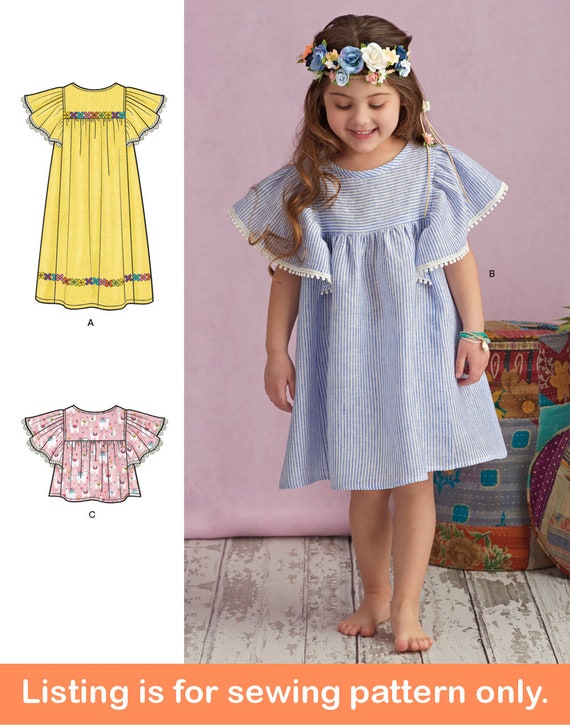 DRESS SEWING PATTERN Sew Girls Clothes Clothing Shirt Top - Etsy