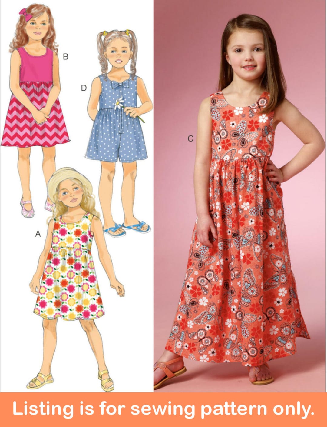 GIRLS SEWING PATTERN | Make Kids Clothes | Kids Clothing Maxi Dress ...