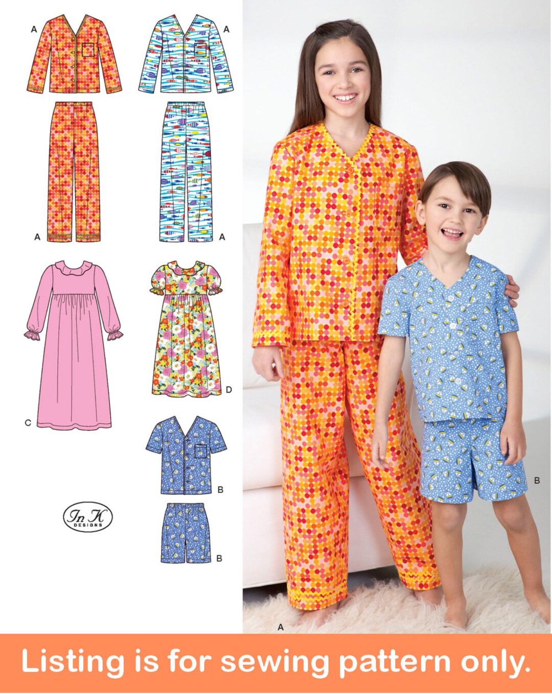 PAJAMAS SEWING PATTERN |make Girls Boys Nightwear | Kids Clothes ...