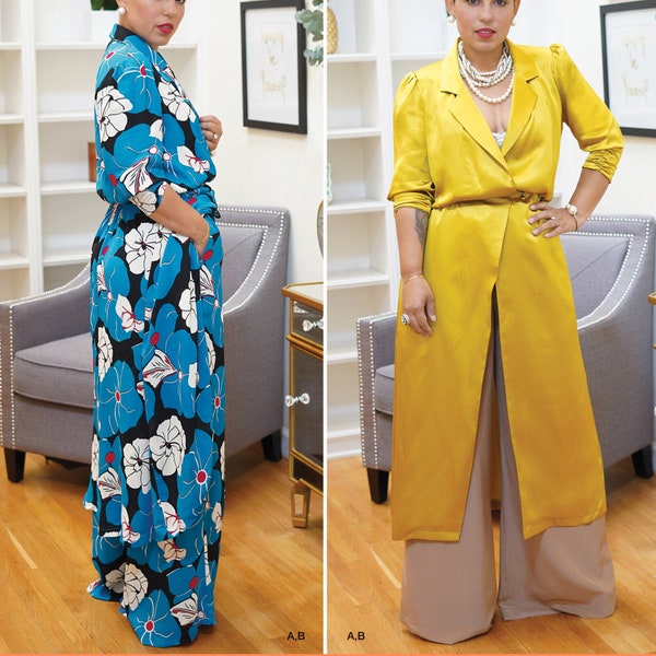 Plus Size Duster Pants Suit - Etsy