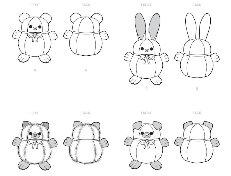 STUFFED ANIMAL Sewing PATTERN Make Soft Plush Toy Vintage | Etsy