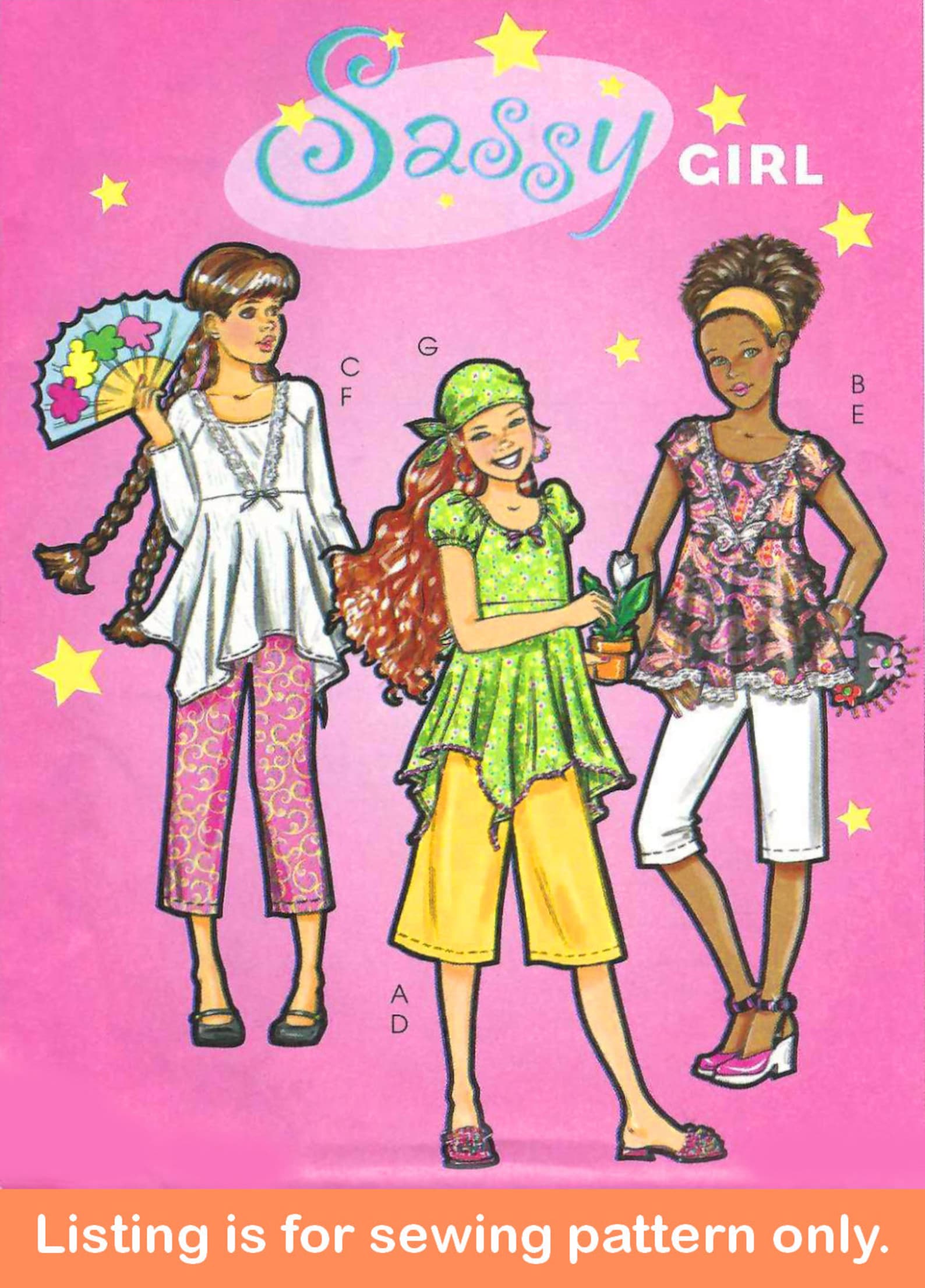 GIRLS SEWING PATTERN Sew Tween Teen Clothes Clothing Shirt | Etsy