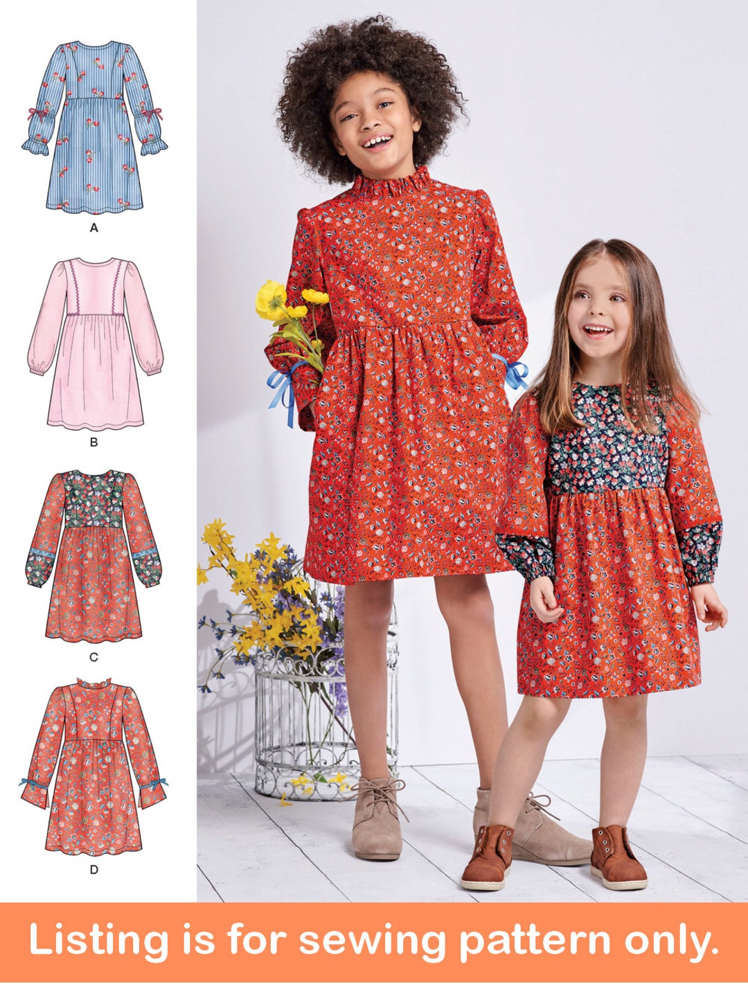 DRESS SEWING PATTERN | Make Girls Clothes | Kids Clothing Fall Autumn ...