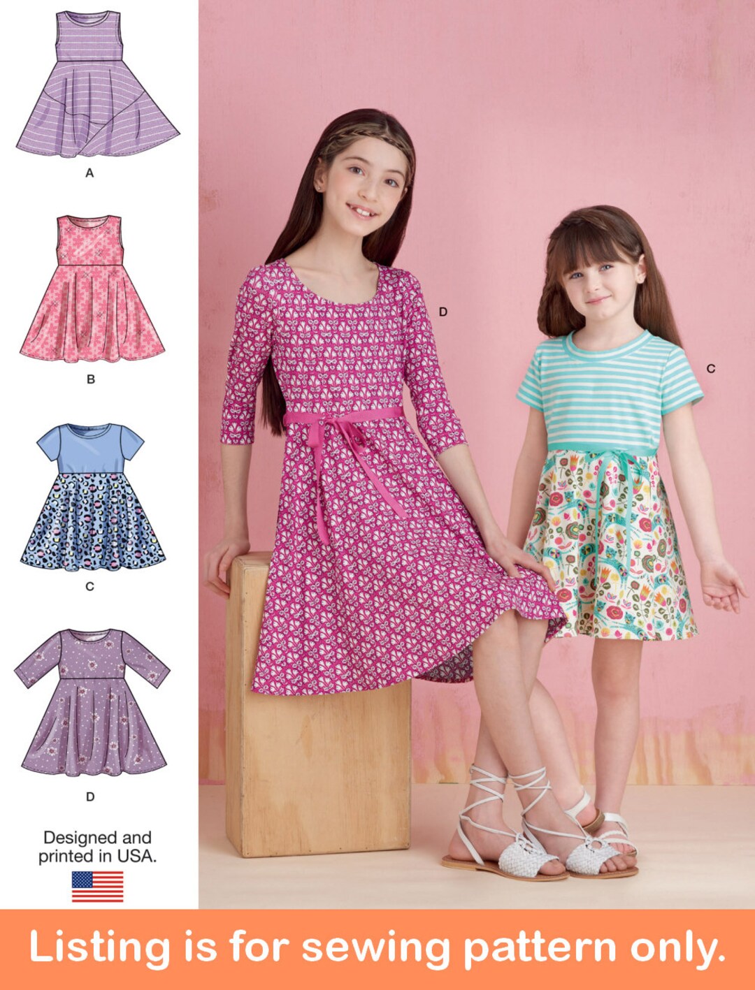DRESS SEWING PATTERN | Sew Girls Clothes Clothing | Sundress Long Short ...