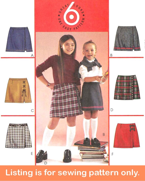 SKORT SEWING PATTERN Sew Girls Clothes Clothing Split | Etsy