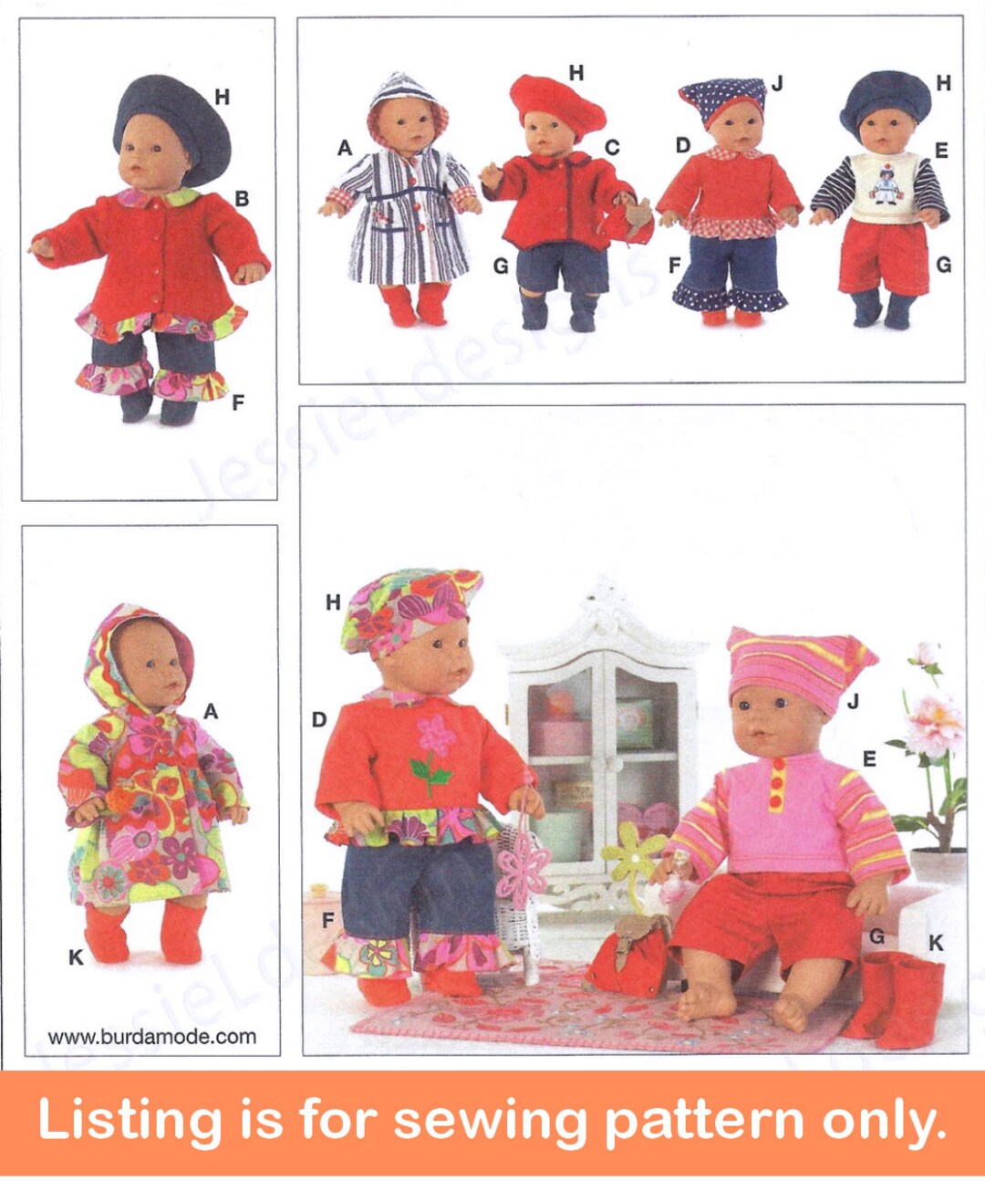 DOLL CLOTHES Sewing PATTERN | Sew Clothing for 16