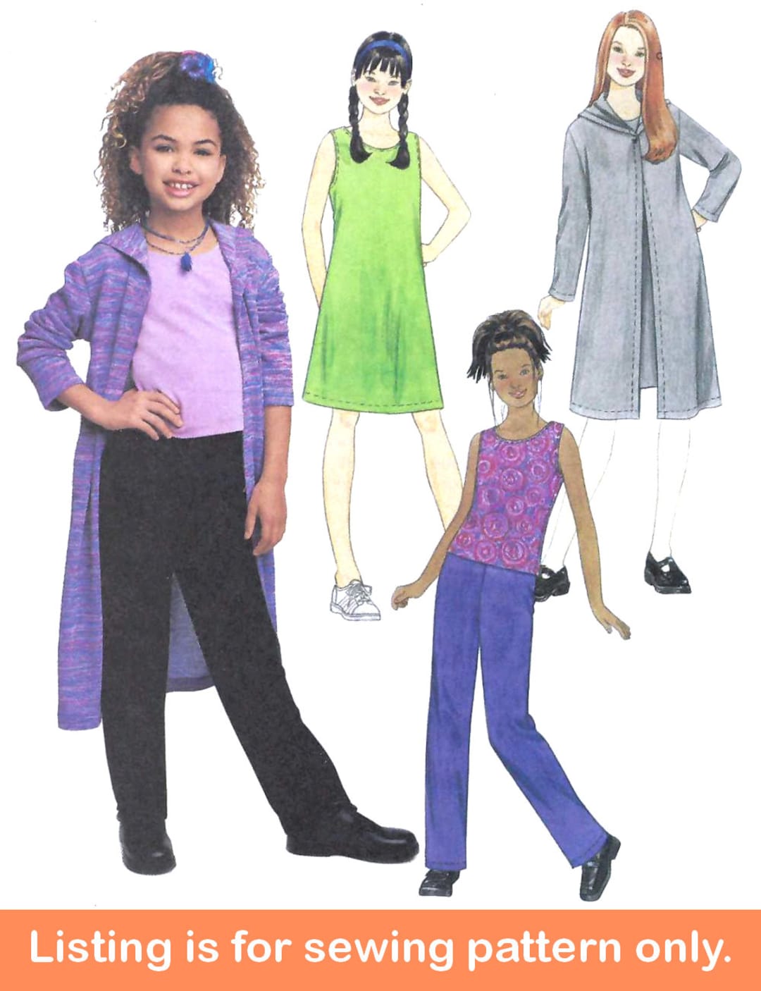 GIRLS SEWING PATTERN | Sew Tween Teen Clothes Clothing | Long Cardigan ...