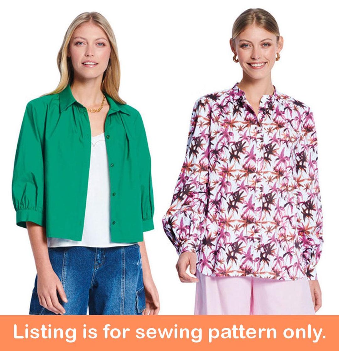 TOP SEWING PATTERN | Sew Womens Clothes Clothing | Button-down Shirt ...