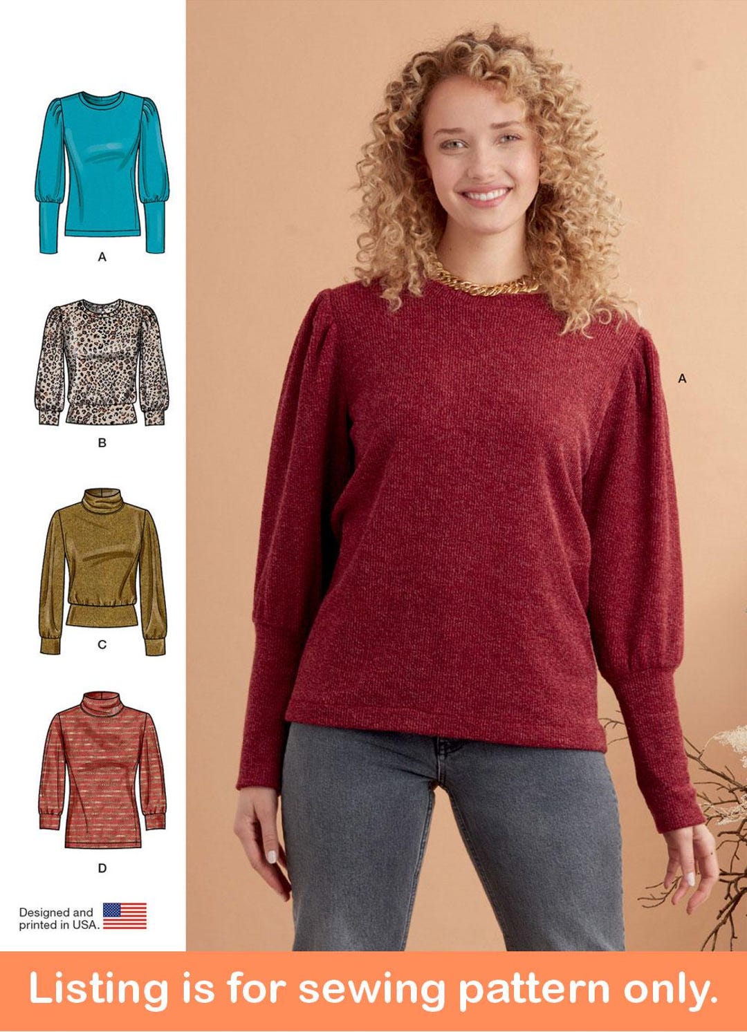 SWEATER TOP Sewing PATTERN | Sew Women Clothes Clothing | Winter Fall ...