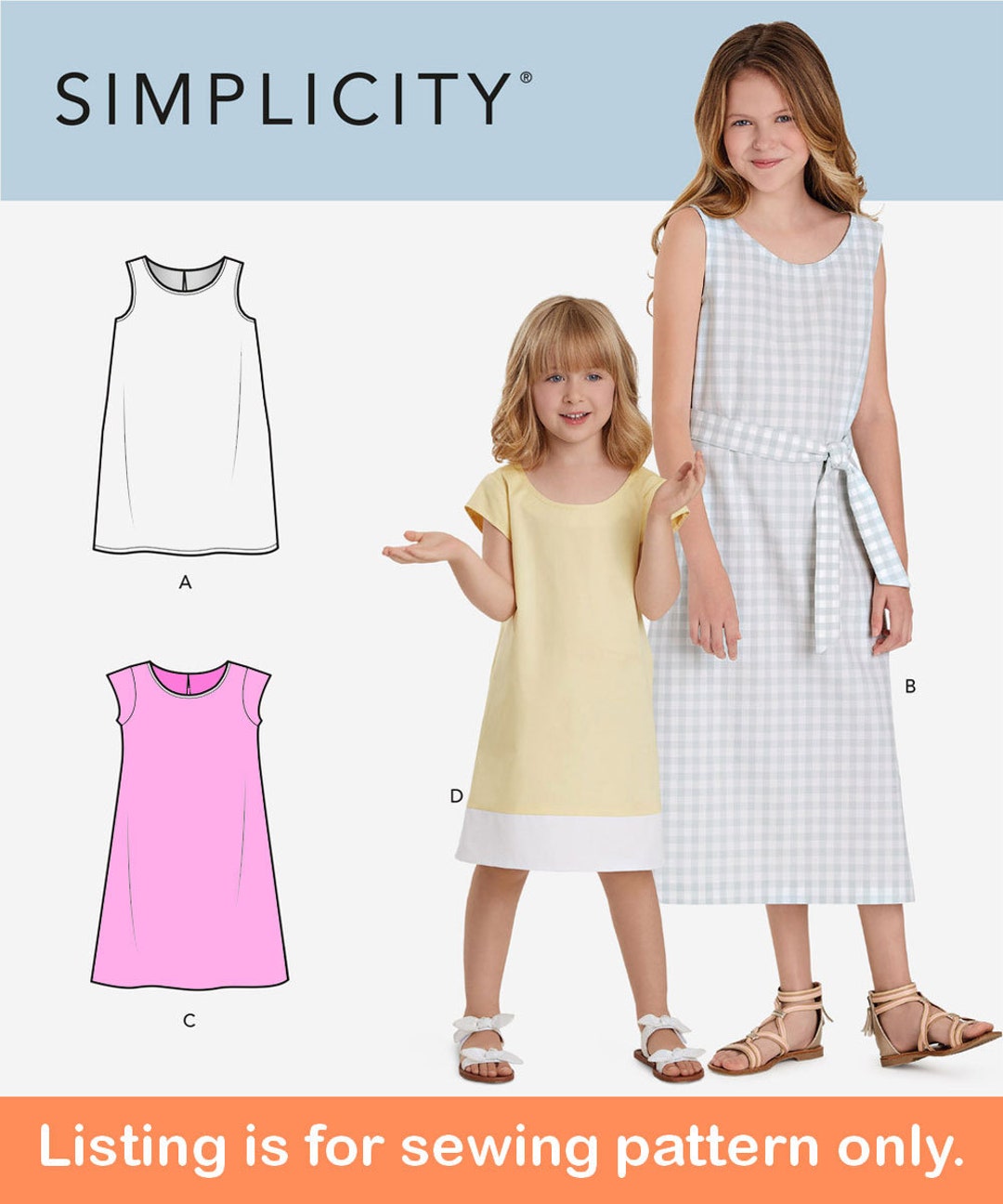 DRESS SEWING PATTERN | Sew Girl Clothes Clothing | Sleeveless Sundress ...
