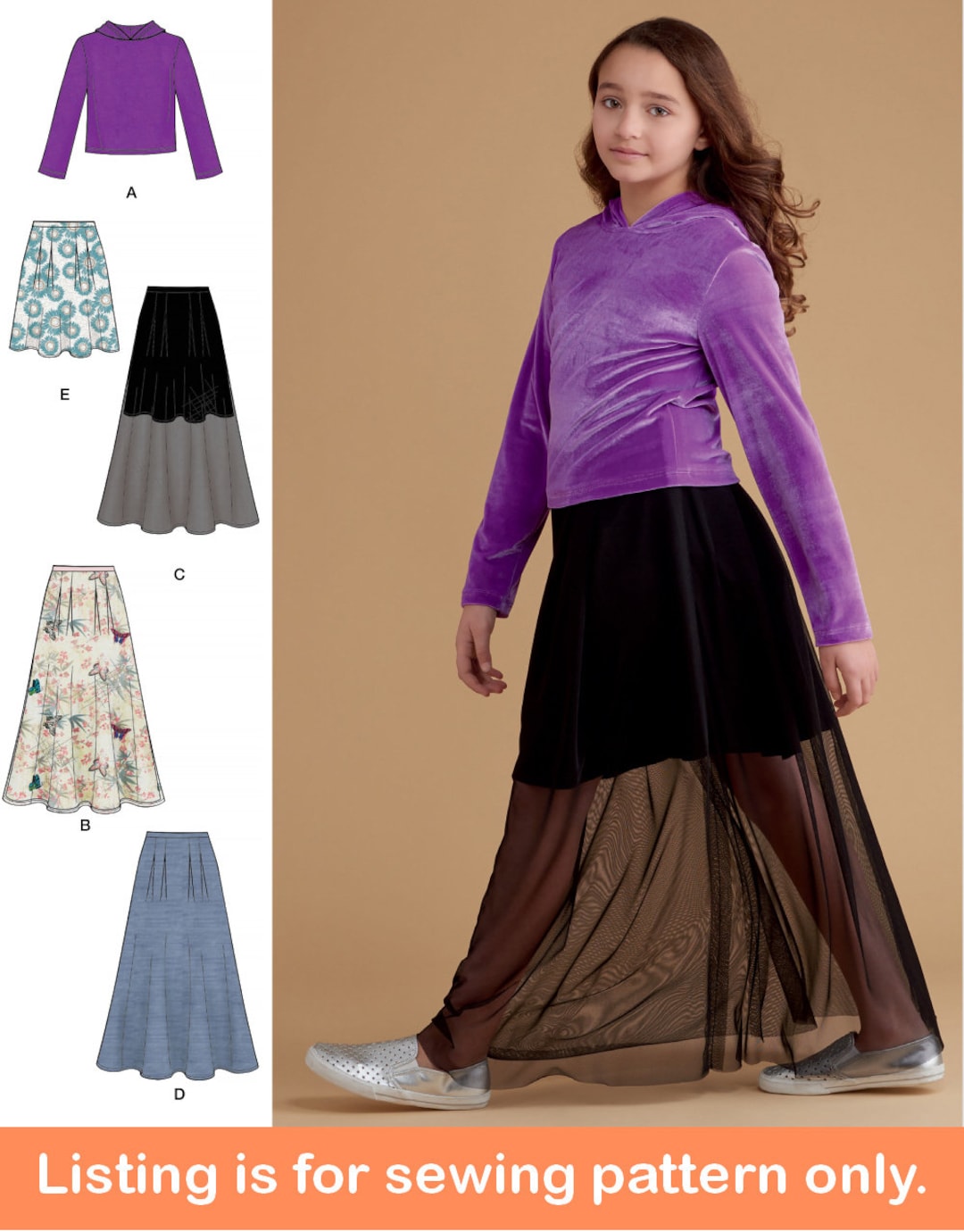 GIRLS SEWING PATTERN | Sew Fall Clothes Clothing | Long Short Maxi ...