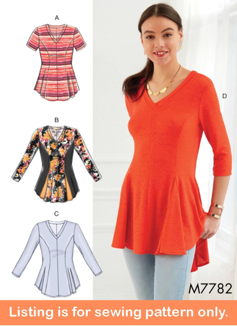 TOP SEWING PATTERN Sew Women Clothes Clothing Tunic Extra - Etsy