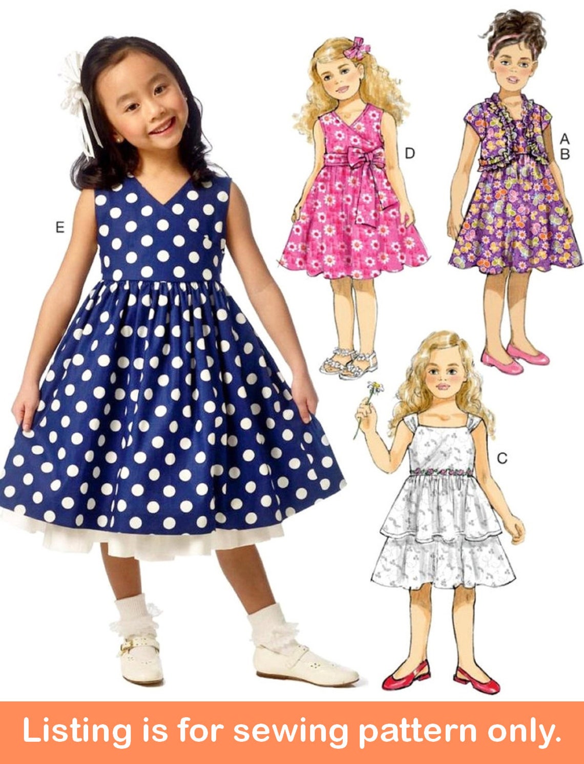 Vintage Style DRESS SEWING PATTERN Make Girls Clothes Kids - Etsy