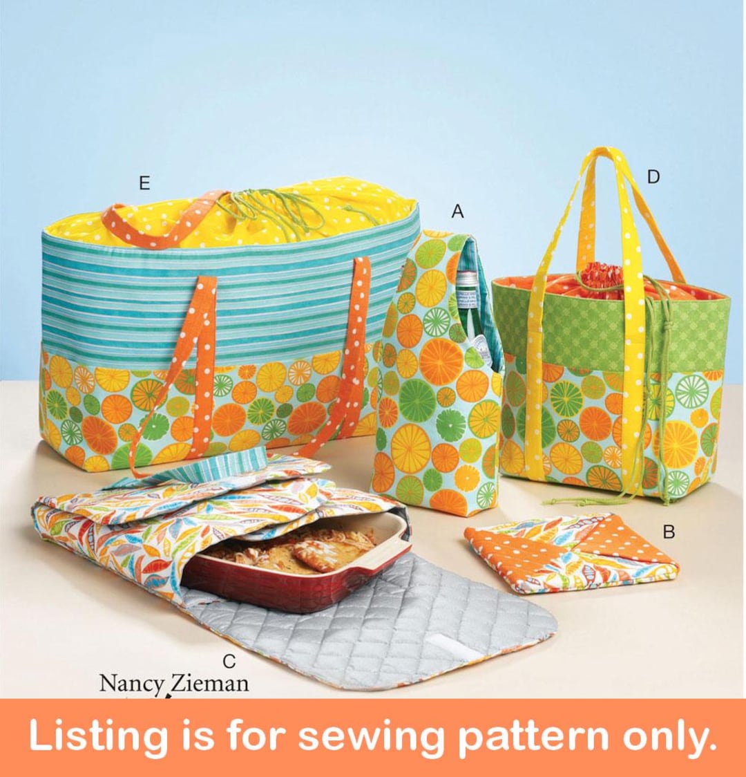COOKING SEWING PATTERN | Sew Kitchen Travel Accessories | Thermal ...