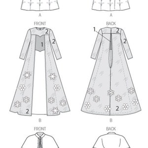 COSTUME SEWING PATTERN | Sew Girls Halloween Carnival Dress | Frozen Elsa Anna Dress Outfit Cape ...