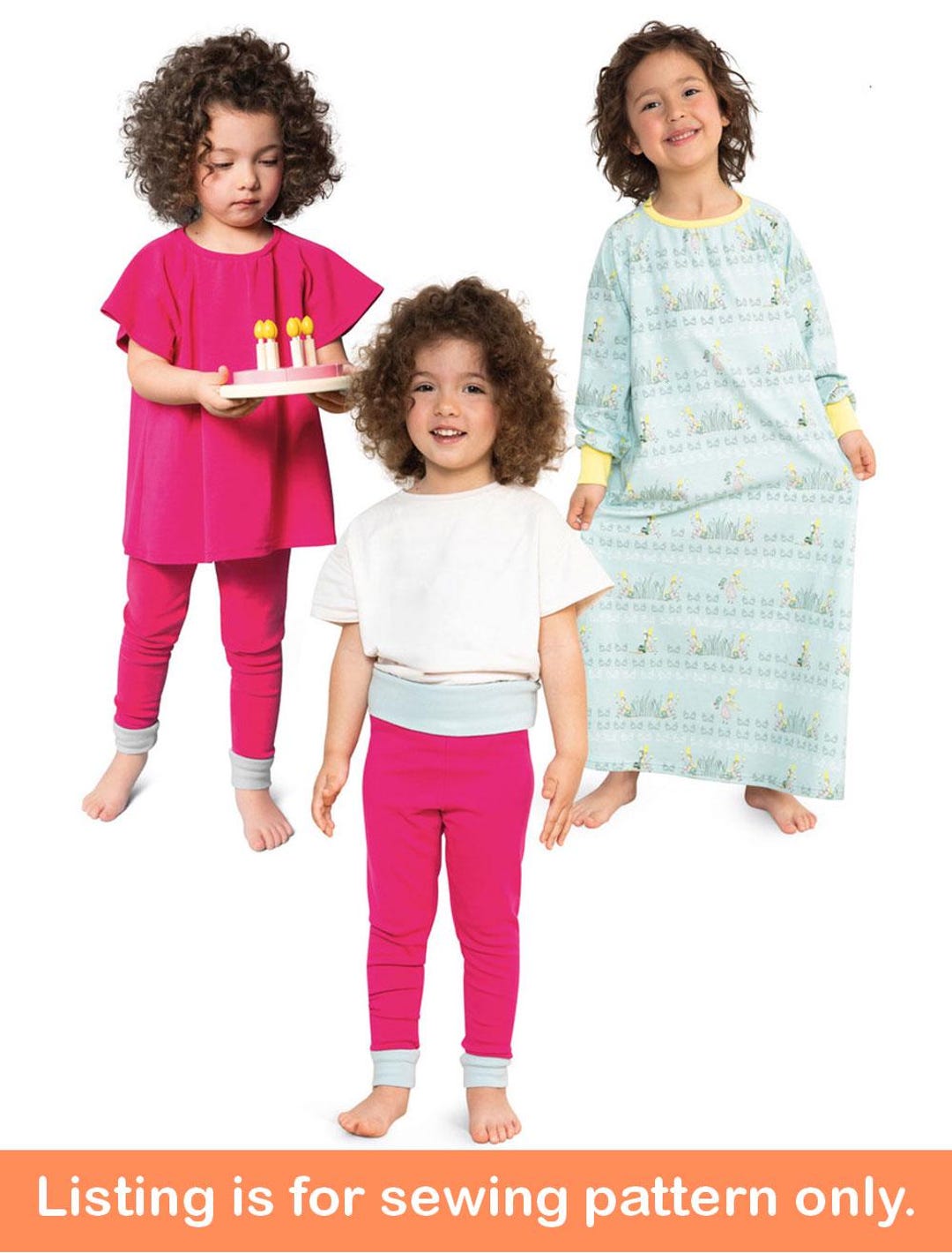 SLEEPWEAR SEWING PATTERN | Sew Girls Clothes Clothing | Long Nightgown ...
