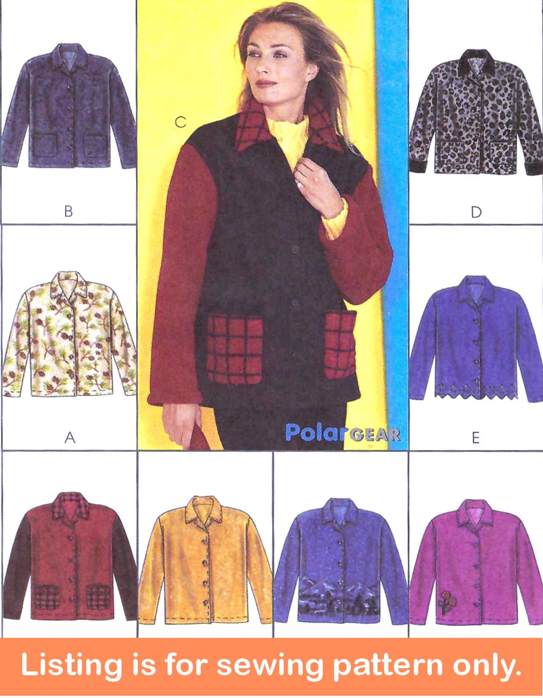 JACKET SEWING PATTERN | Sew Womens Misses Clothes Clothing | Fall ...