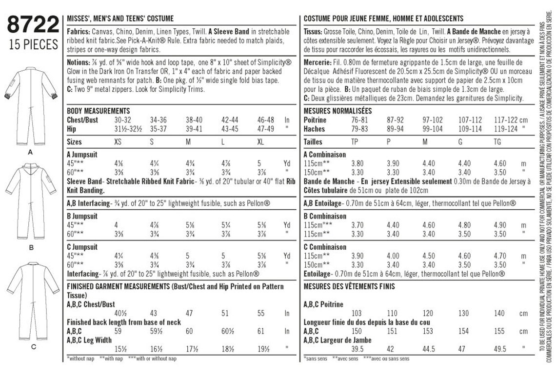 COVERALLS SEWING PATTERN Sew Women Men Teen Halloween | Etsy