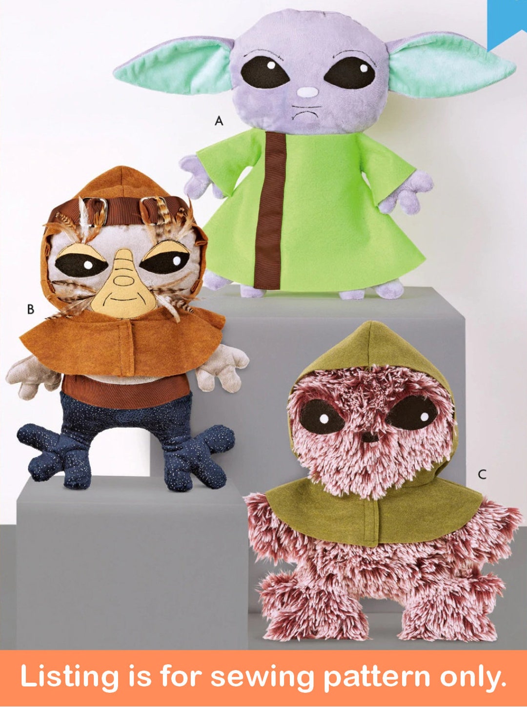 STUFFED TOY Sewing PATTERN | Sew Soft Plush Animal Plushie | Star Wars ...