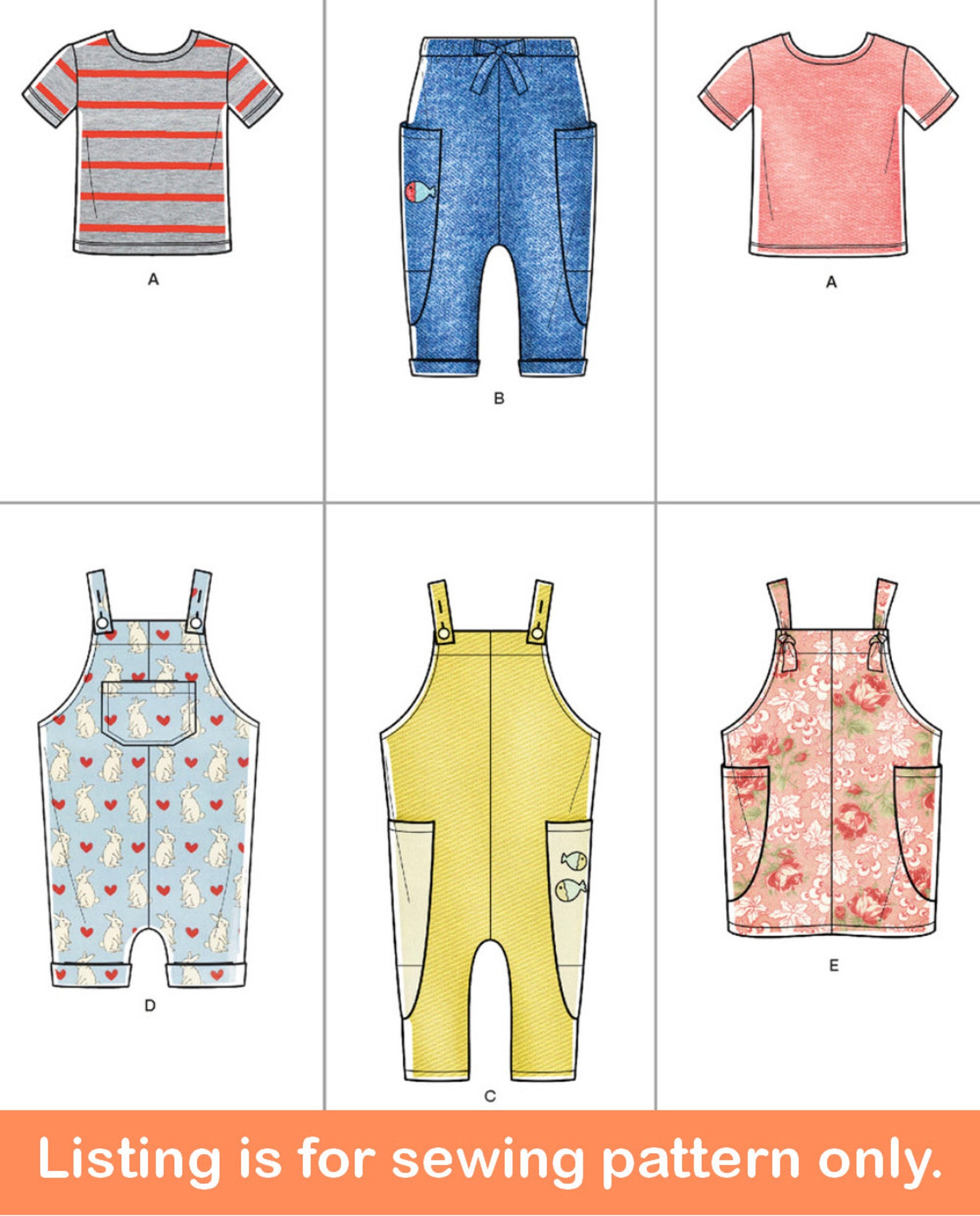 TODDLER SEWING PATTERN Sew Boys Girls Clothes Clothing - Etsy