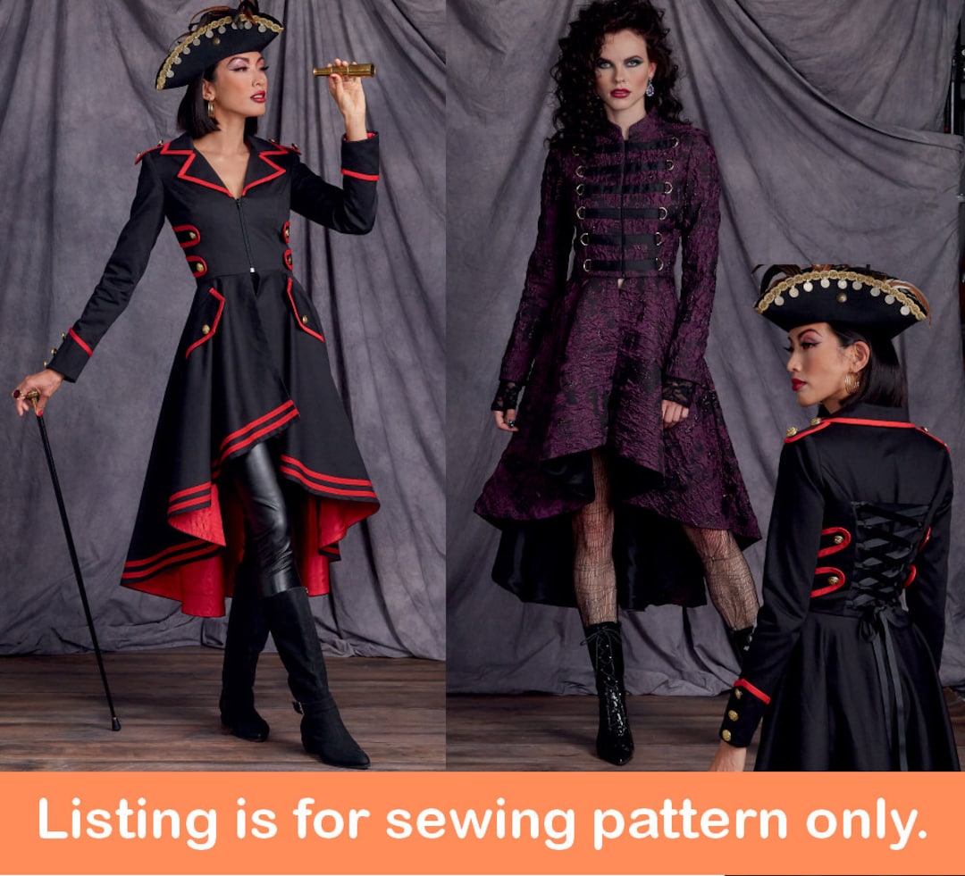 COSTUME SEWING PATTERN | Sew Womens Misses Halloween Outfit | Coat ...