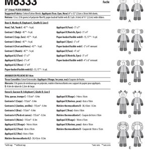 Large STUFFED ANIMAL Sewing PATTERN | Make Large 21" Soft Plush Toy ...