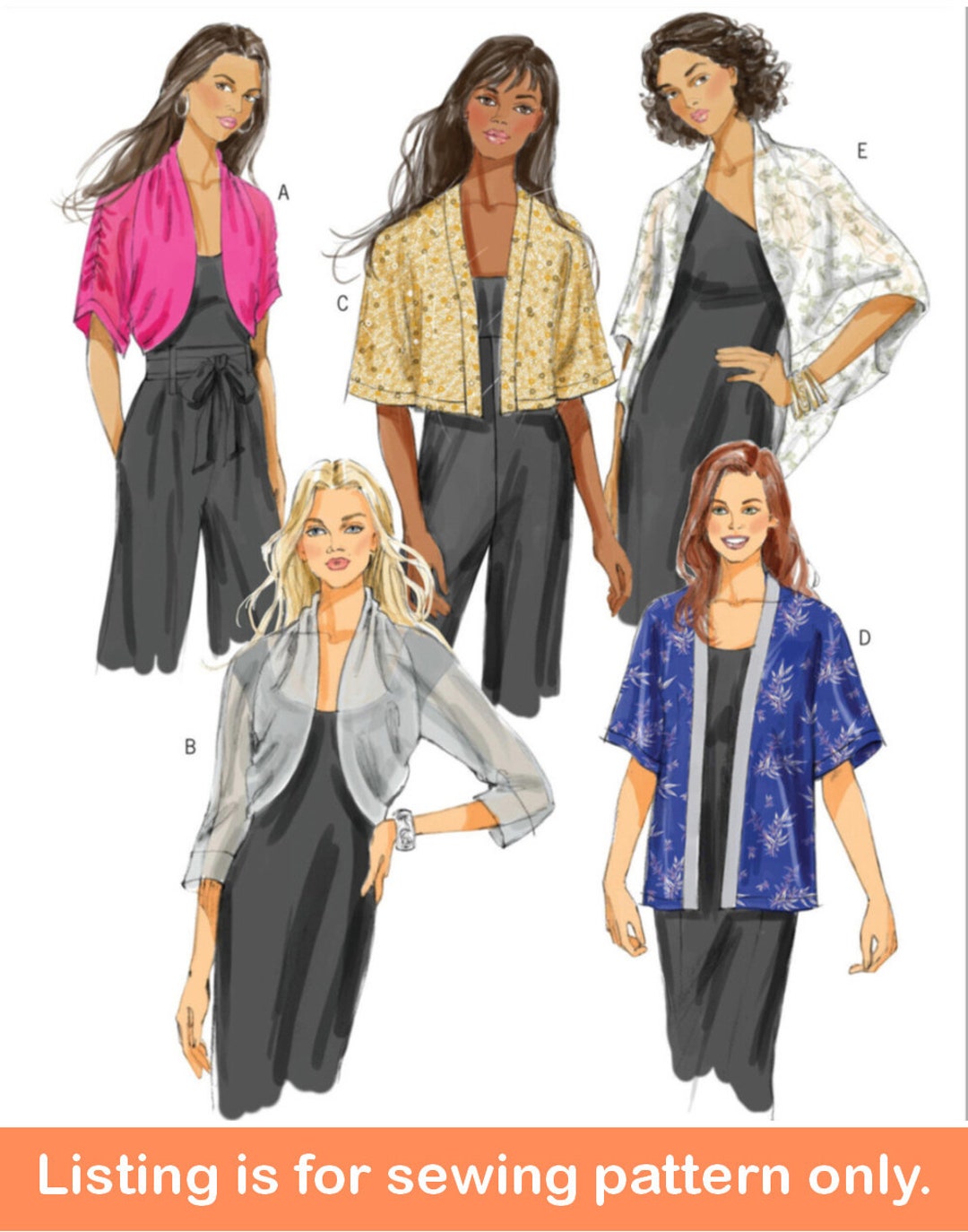 WOMEN SEWING PATTERN | Sew Jacket Clothes Clothing | Formal Shrug ...