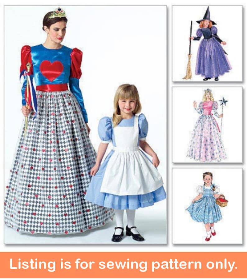 COSTUME SEWING PATTERN | Sew Girls Halloween Dress | Alice in ...