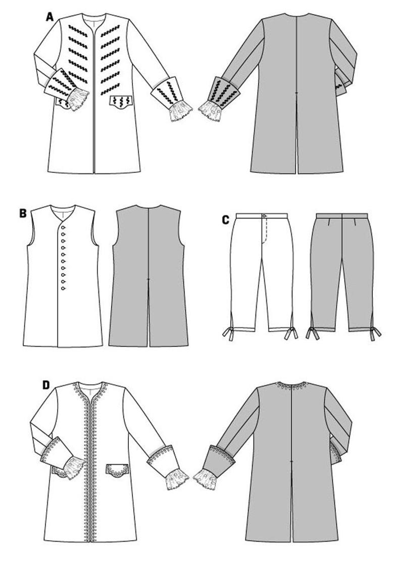 COSTUME SEWING PATTERN | Sew Mens Pirate Casanova Outfit | Renaissance ...