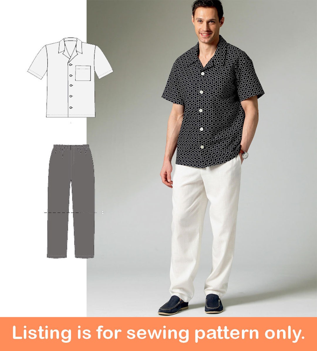 EASY SEWING PATTERN | Sew Mens Clothes Clothing | Button-down Shirt ...