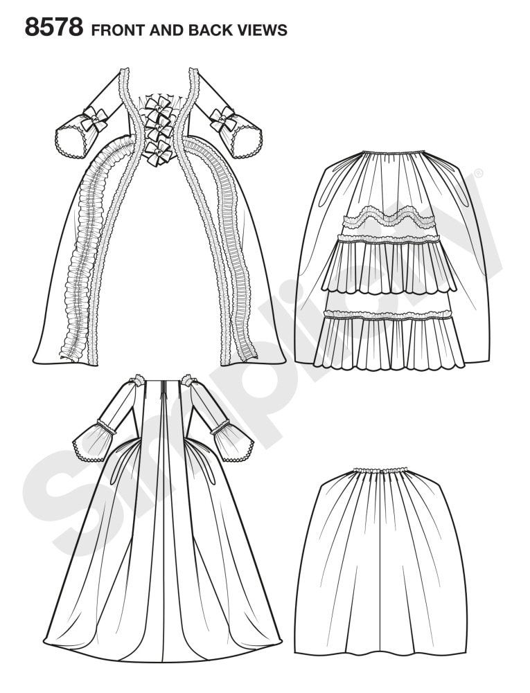 GEORGIAN SEWING PATTERN | Sew Womens Halloween Outfit | Baroque ...