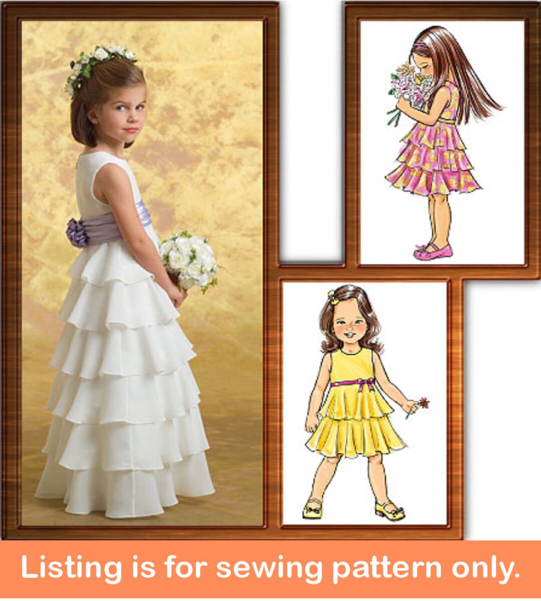 Flower Girl DRESS SEWING PATTERN | Make Girls Clothes | Kids Wedding ...