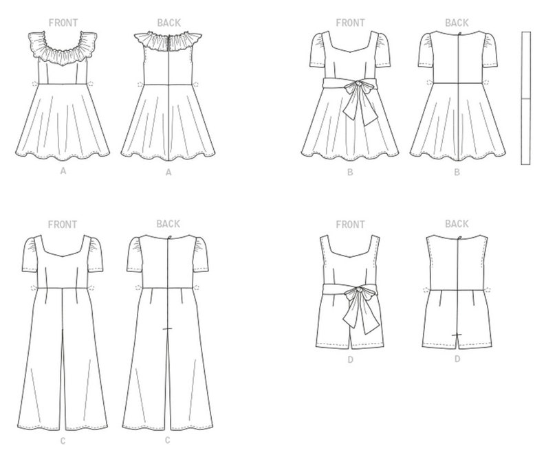 GIRLS SEWING PATTERN | Sew Teen Tween Clothes Clothing | Dress Jumpsuit ...