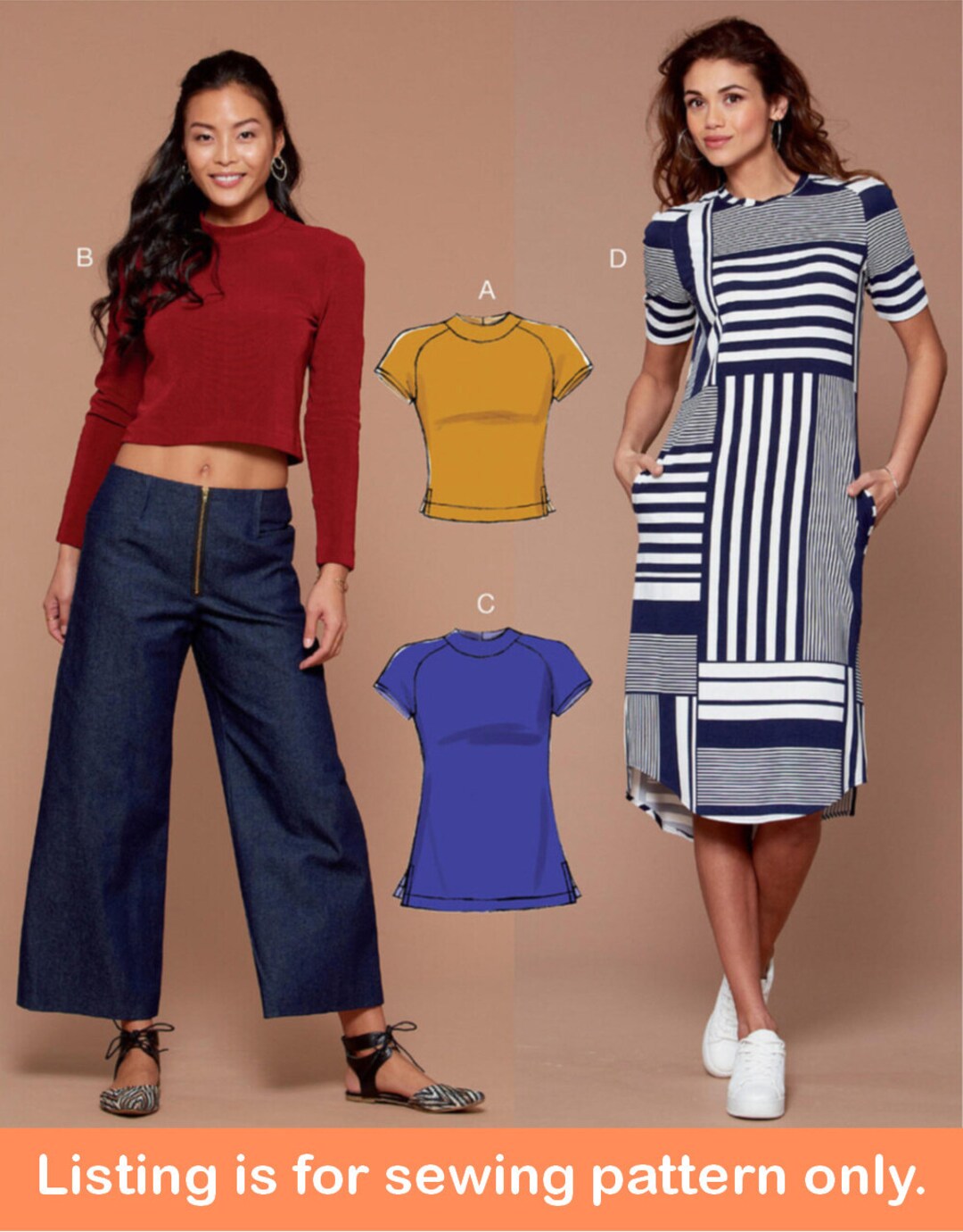 WOMENS SEWING PATTERN | Sew Summer Clothes Clothing | Dress Crop ...