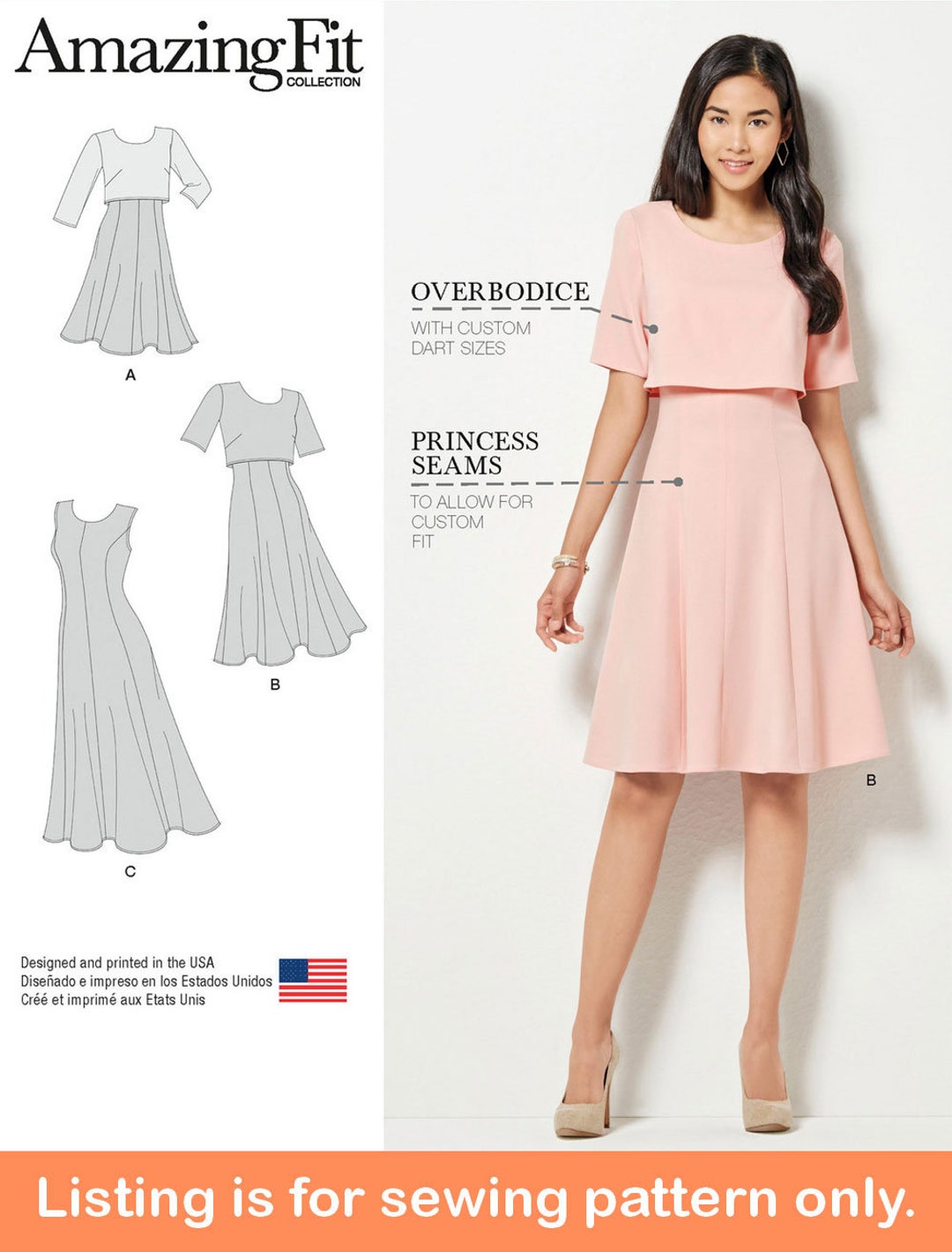 DRESS SEWING PATTERN | Sew Miss/misses Teen/women Clothes Clothing ...