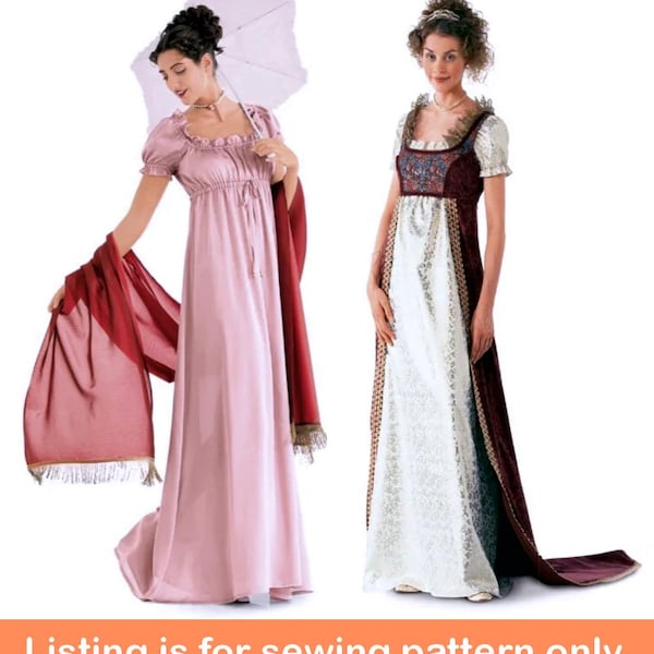 Regency Gown Pattern - Etsy