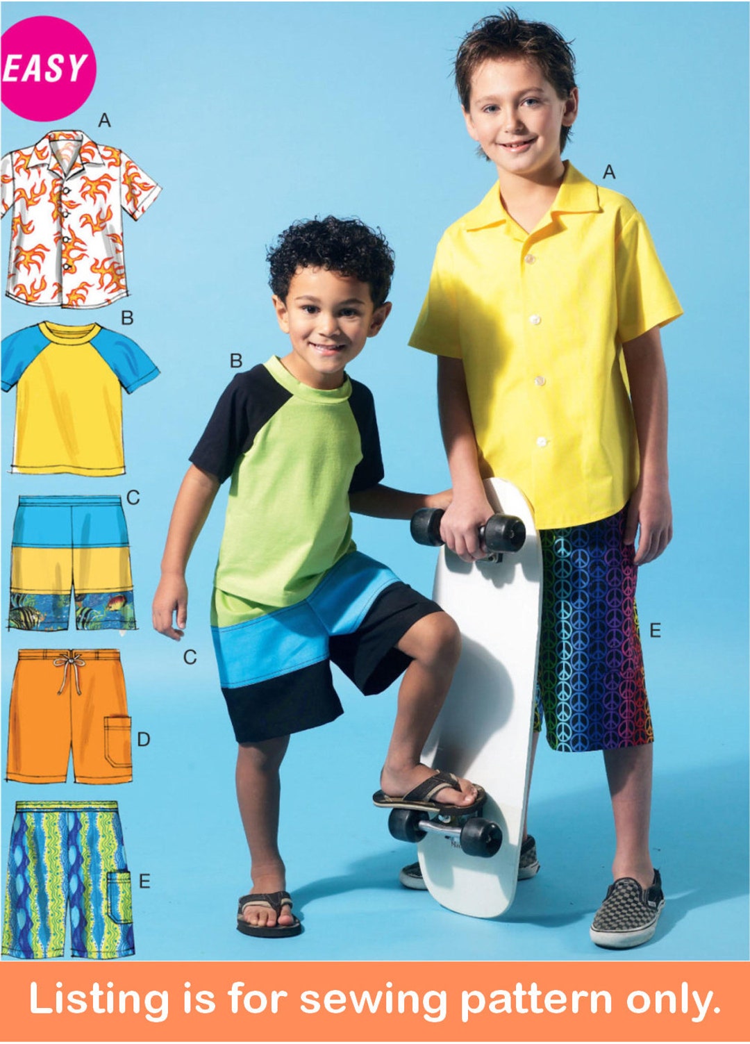 Sale!!! BOYS SEWING PATTERN | Sew Summer Clothes Clothing | Spring Tee ...