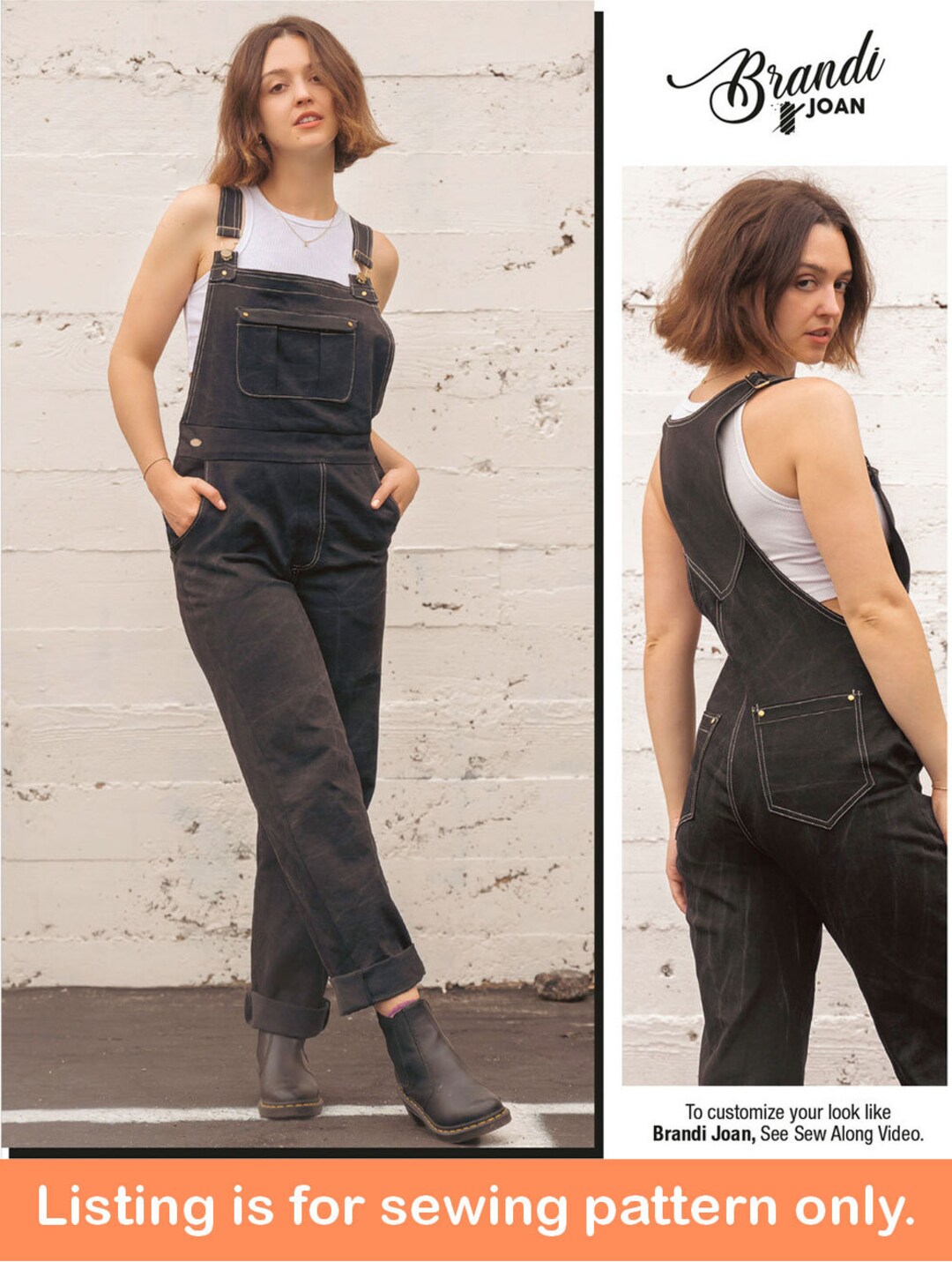 OVERALLS SEWING PATTERN | Sew Women Clothes Clothing | Long Pockets ...