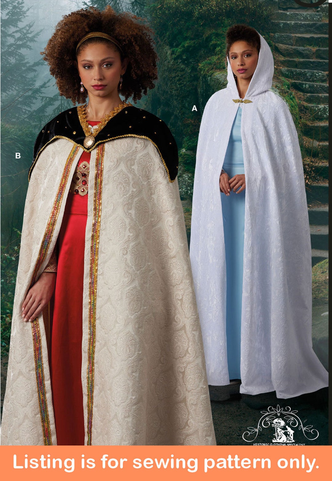 CAPE SEWING PATTERN | Sew Womens Halloween Outfit | Costume Cloak Hood ...