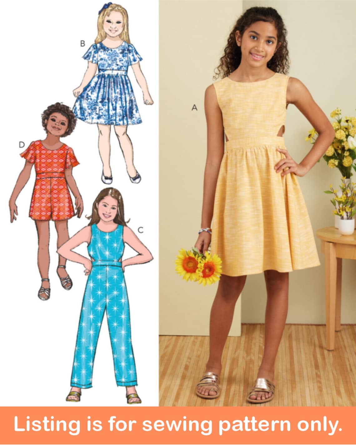 GIRLS SEWING PATTERN | Sew Tween Teen Clothes Clothing | Dress Sundress ...