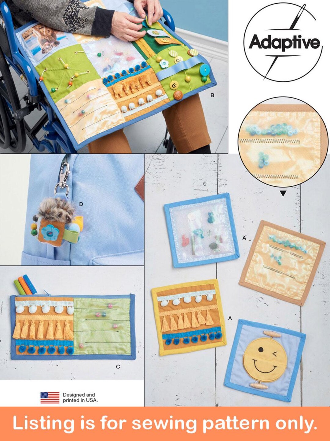 FIDGET TOYS Sewing PATTERN | Sew Fiddle Quilt Blanket | Sensory Idea ...