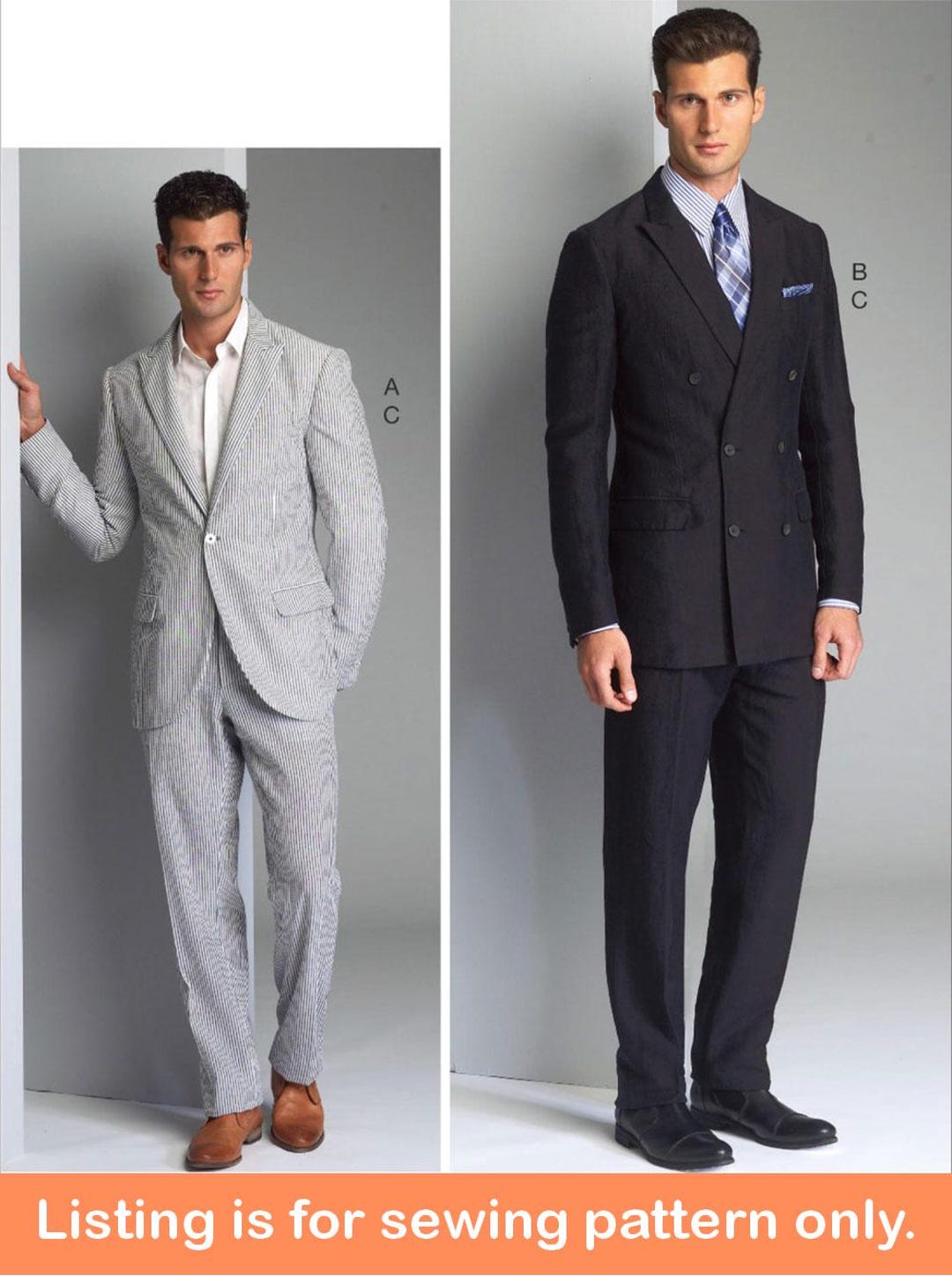 SUIT SEWING PATTERN | Sew Mens Clothes Clothing | Formal Party Dress ...