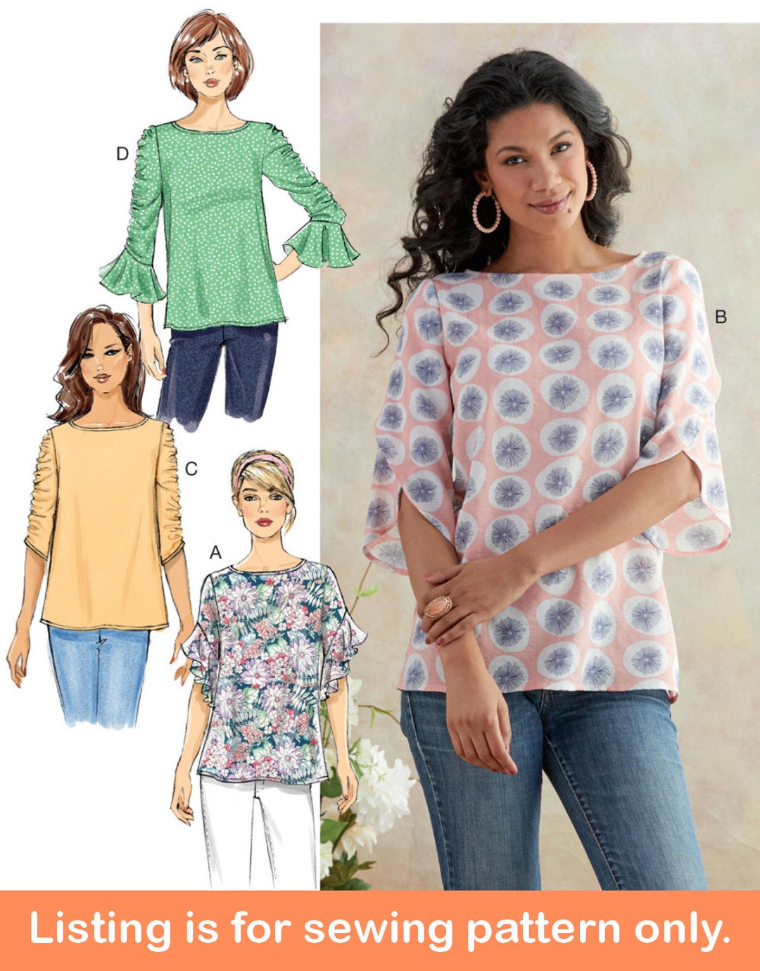 TOP SEWING PATTERN | Sew Women Clothes Clothing | Shirt Long Short ...